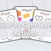 Shapes Matching and Shapes Color by Sight Word Activity Printable ...