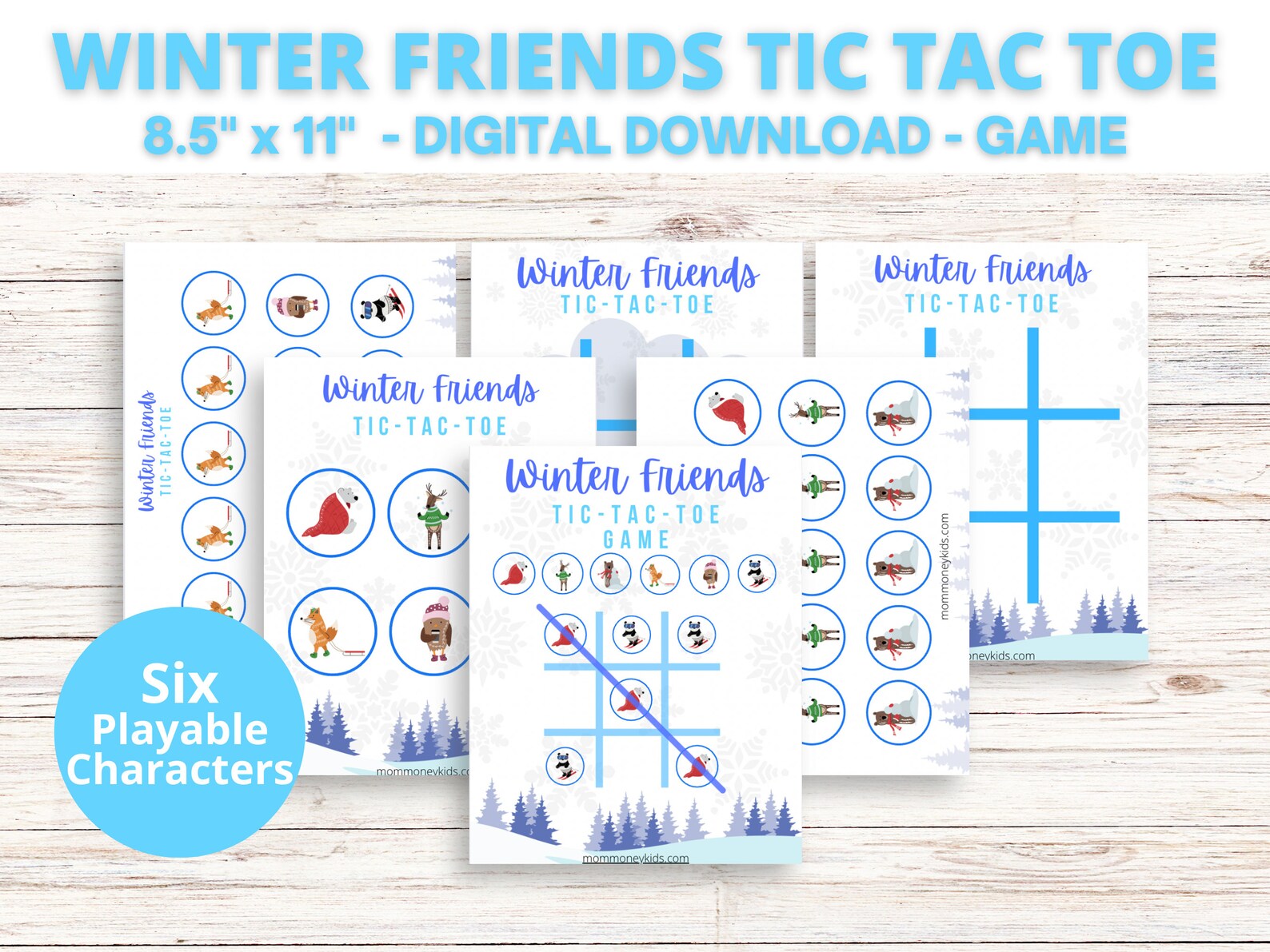 Winter Tic-tac-toe Game, Winter Printable Activity, Winter Activity ...
