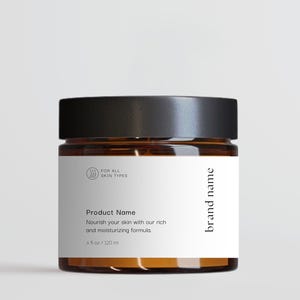 Editable Cosmetic Jar Label Template, DIY Beauty Product Label, Wrap ...