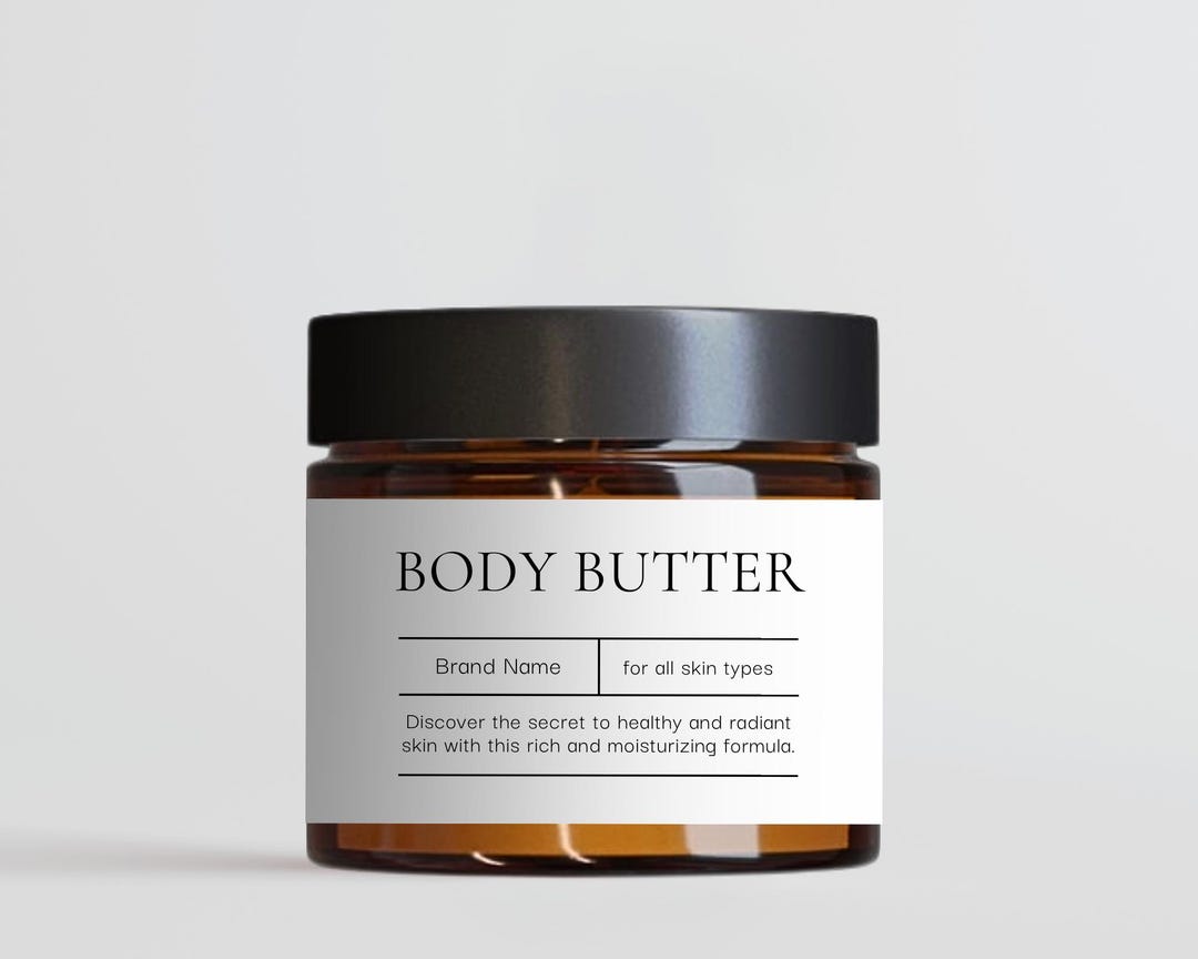 Custom Cosmetic Jar Label Template, Editable Product Label Design, DIY ...