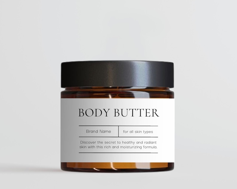 Custom Cosmetic Jar Label Template, Editable Product Label Design, DIY ...