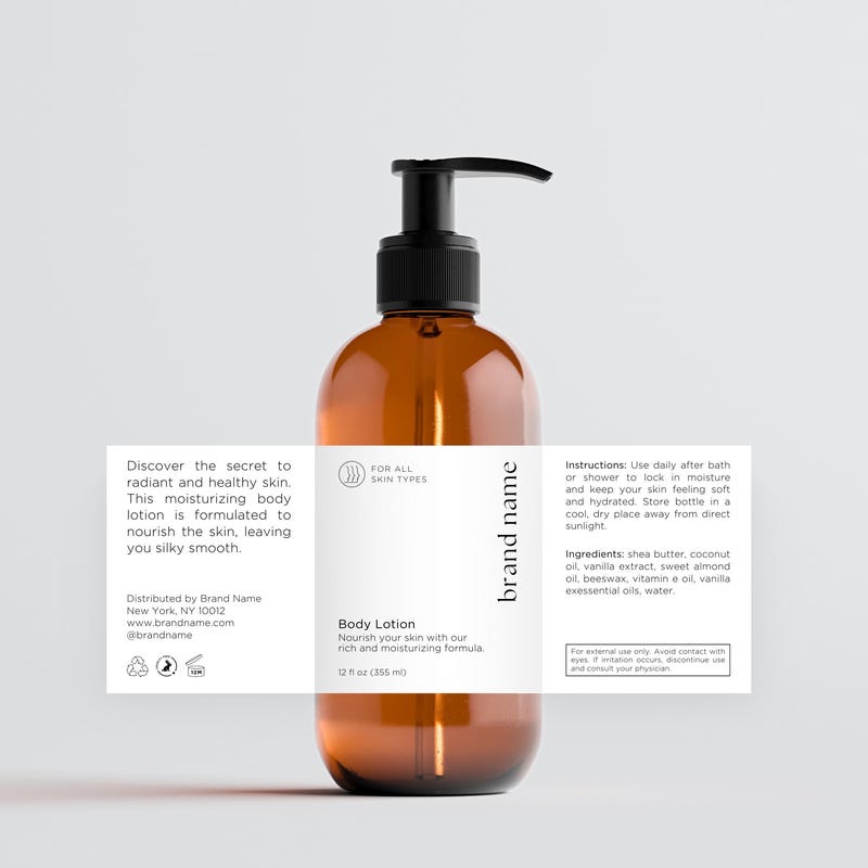 Lotion Labels - Etsy