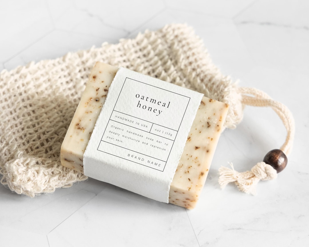 Editable Soap Bar Label Template, Vertical Wrap Around Label, Custom ...