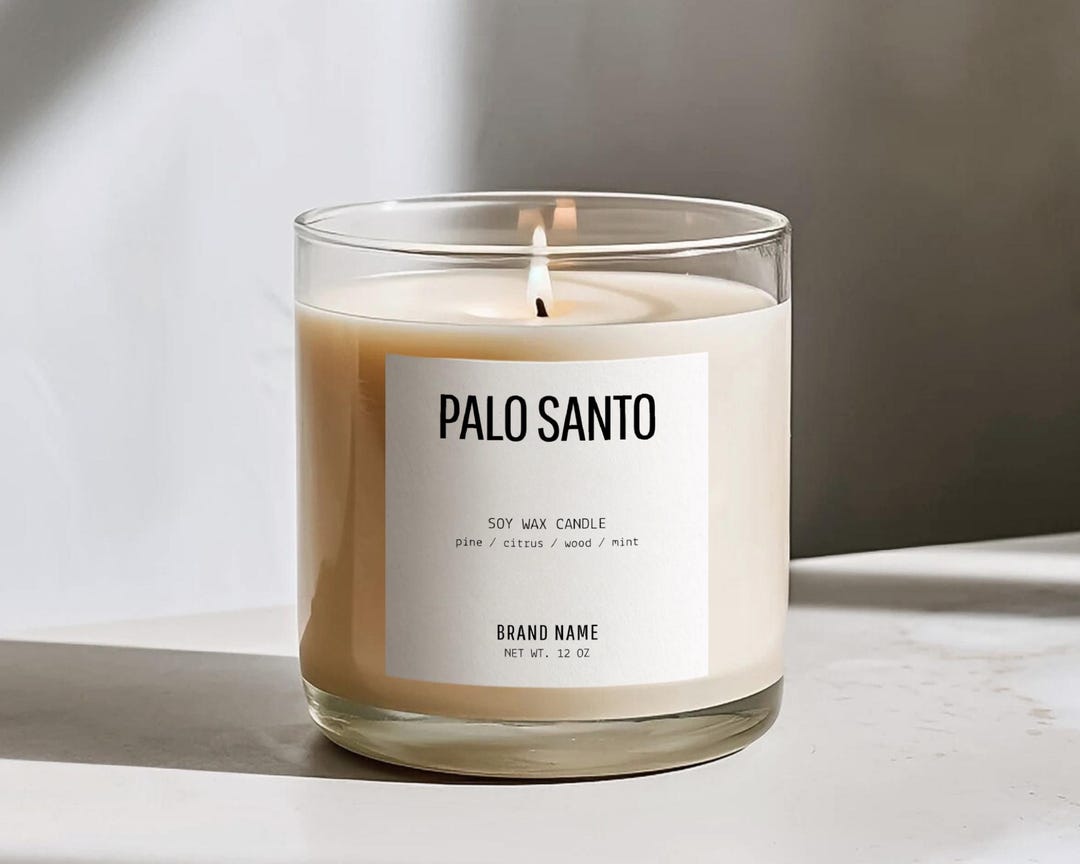 Editable Candle Label Templates, Custom Candle Packaging, DIY Candle ...