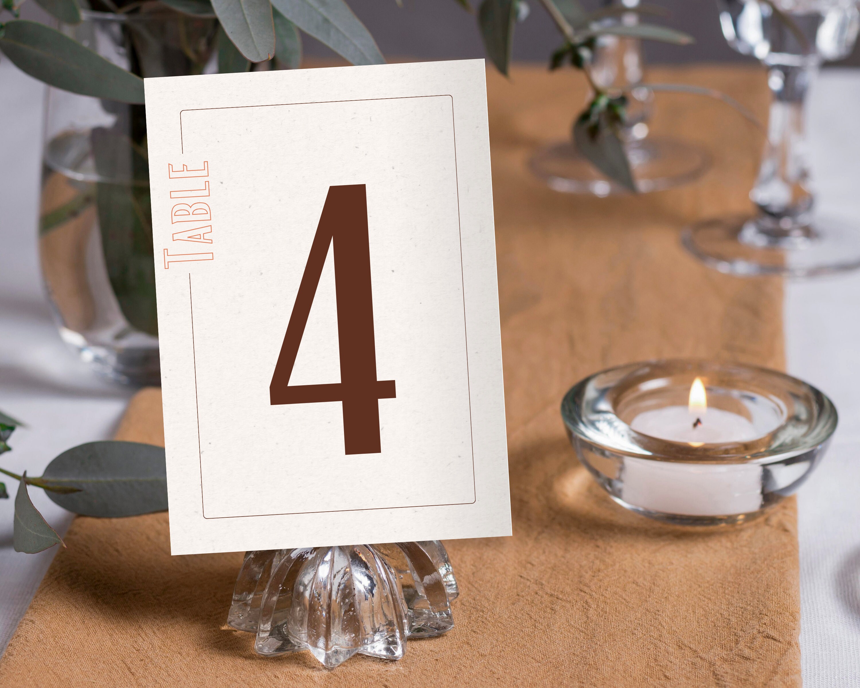 Wedding Table Number Template, Printable Wedding Reception Table ...