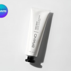Cosmetic Tube Label Template, Editable Hand Cream Label Design, Custom ...