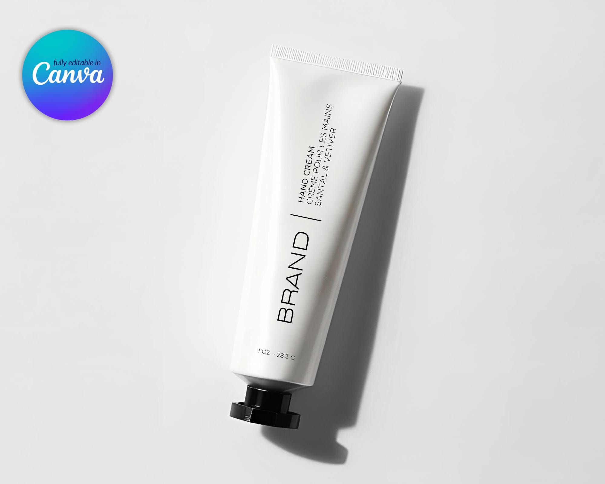 Cosmetic Tube Label Template, Editable Hand Cream Label Design, Custom ...