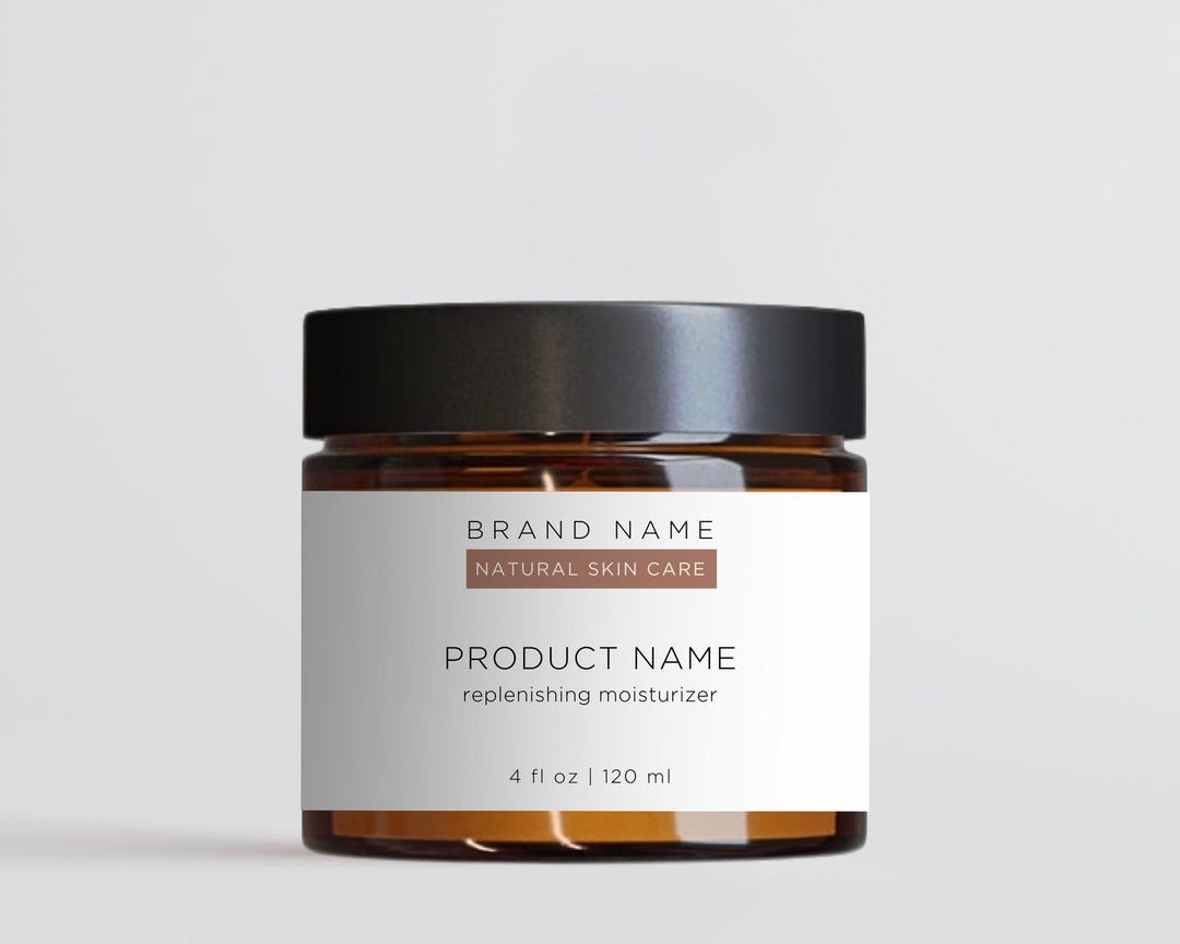 Editable Cosmetic Jar Label Template, DIY Face Cream Label, Wrap Around ...
