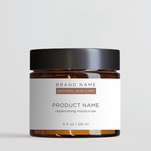 Editable Cosmetic Jar Label Template, DIY Face Cream Label, Wrap Around ...