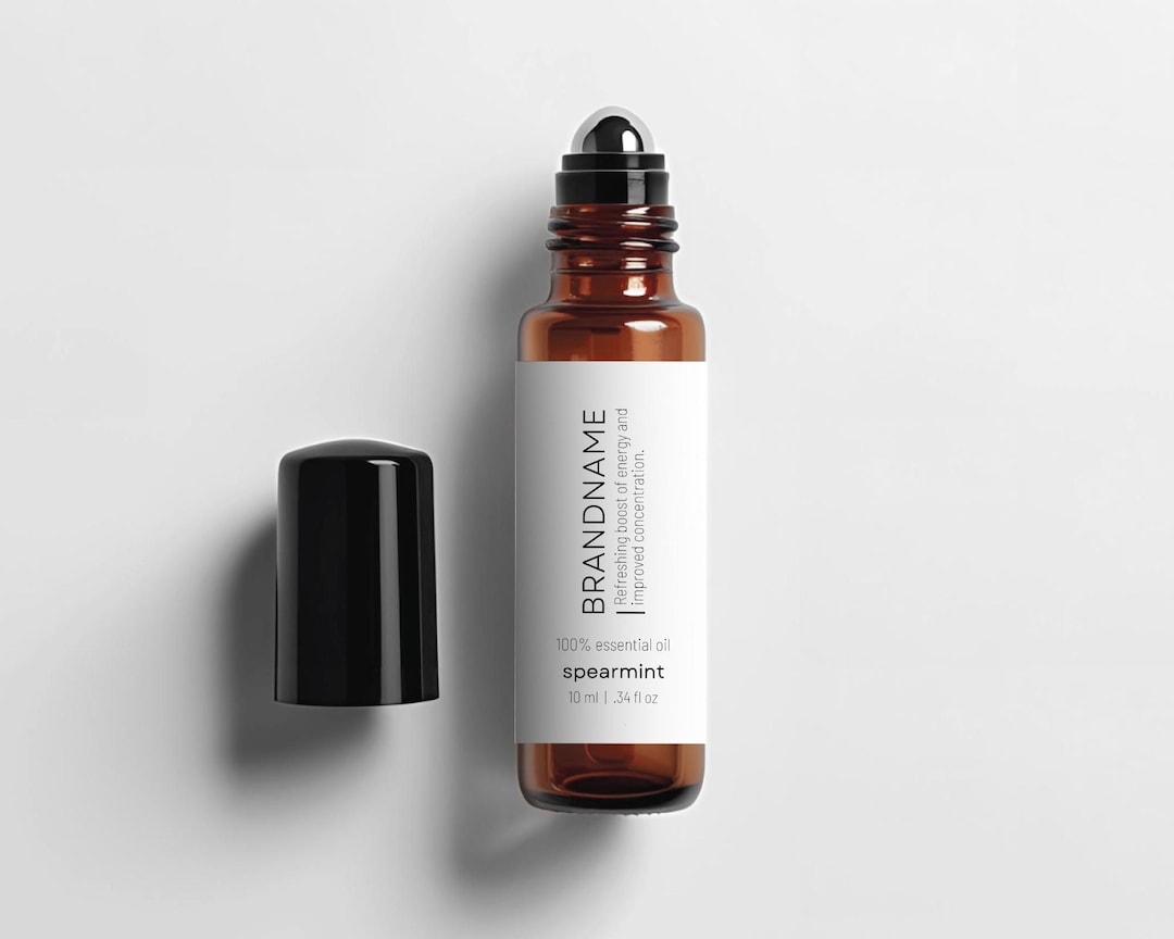 Editable Roller Bottle Label Template: DIY Essential Oil Packaging ...