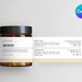 Custom Cosmetic Jar Label Template, Editable Product Label Design, DIY ...