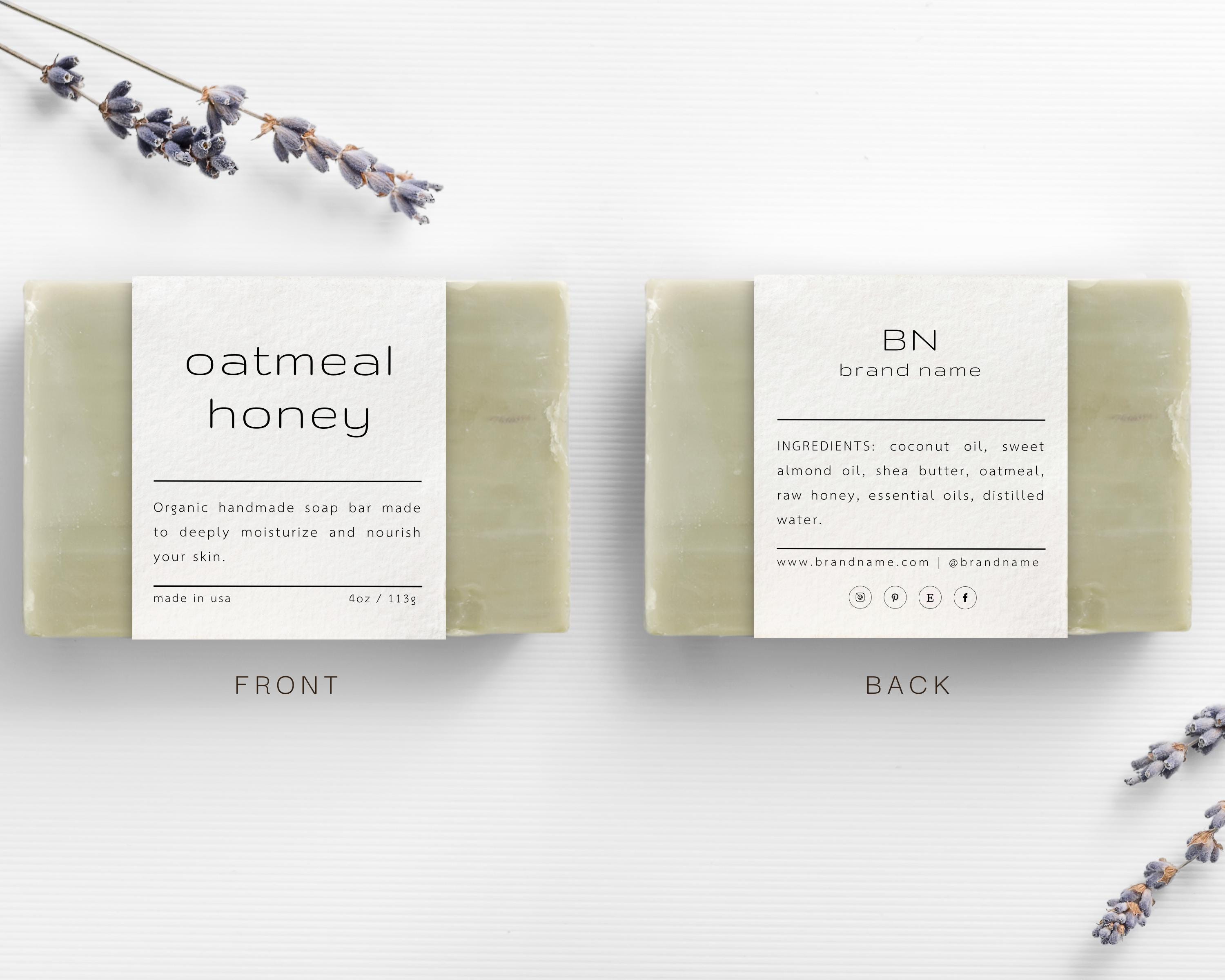 Soap Bar Label Template, Canva Product Label Design, DIY Vertical Soap ...