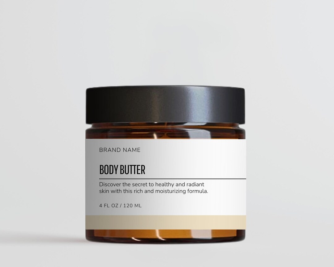 Custom Cosmetic Jar Label Template, Editable Product Label Design, DIY ...