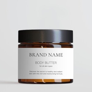 Editable Cosmetic Jar Label Template, DIY Face Cream Label, Wrap Around ...