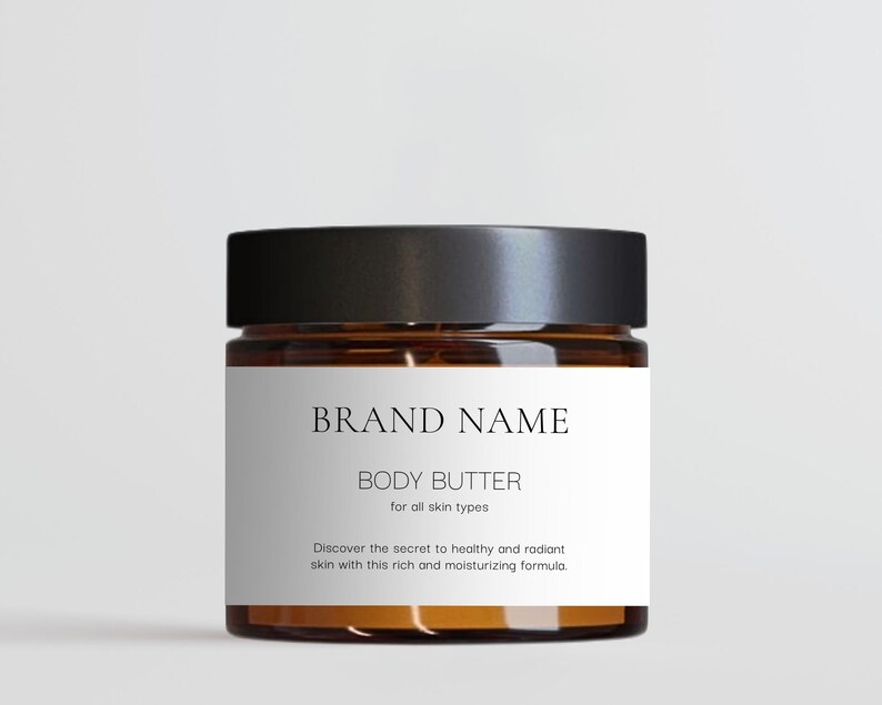 Editable Cosmetic Jar Label Template, DIY Face Cream Label, Wrap Around ...