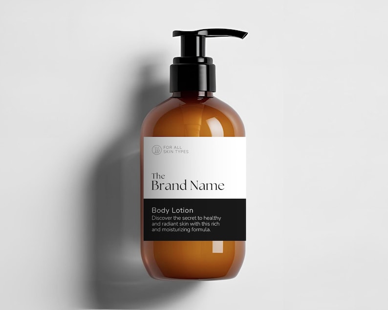 Custom Pump Bottle Label Template, Editable Body Lotion Label, DIY ...