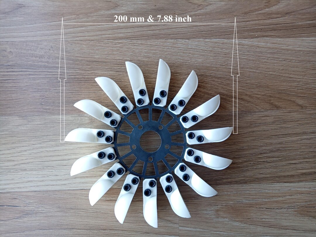 Pelton Turbine Wheel, 15 Spoon Assembled 200 Mm 7.88 Inch - Etsy