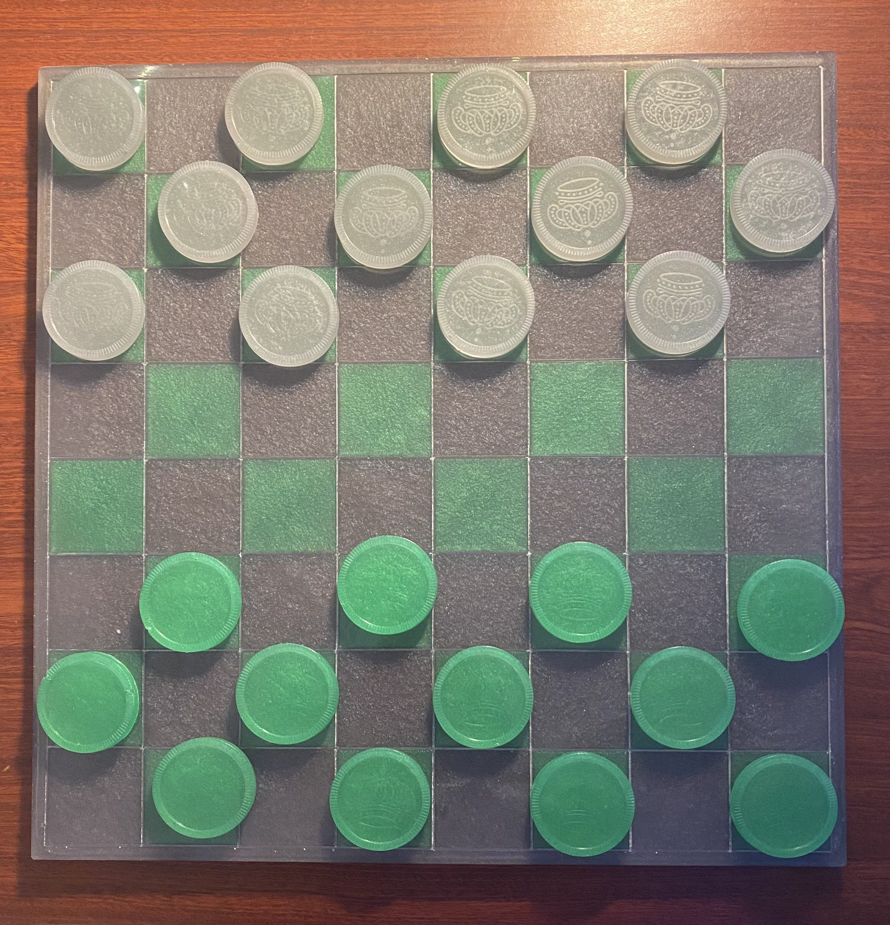 Checkers Set Including Board and 24 Game Pieces 2 Colors 12 - Etsy