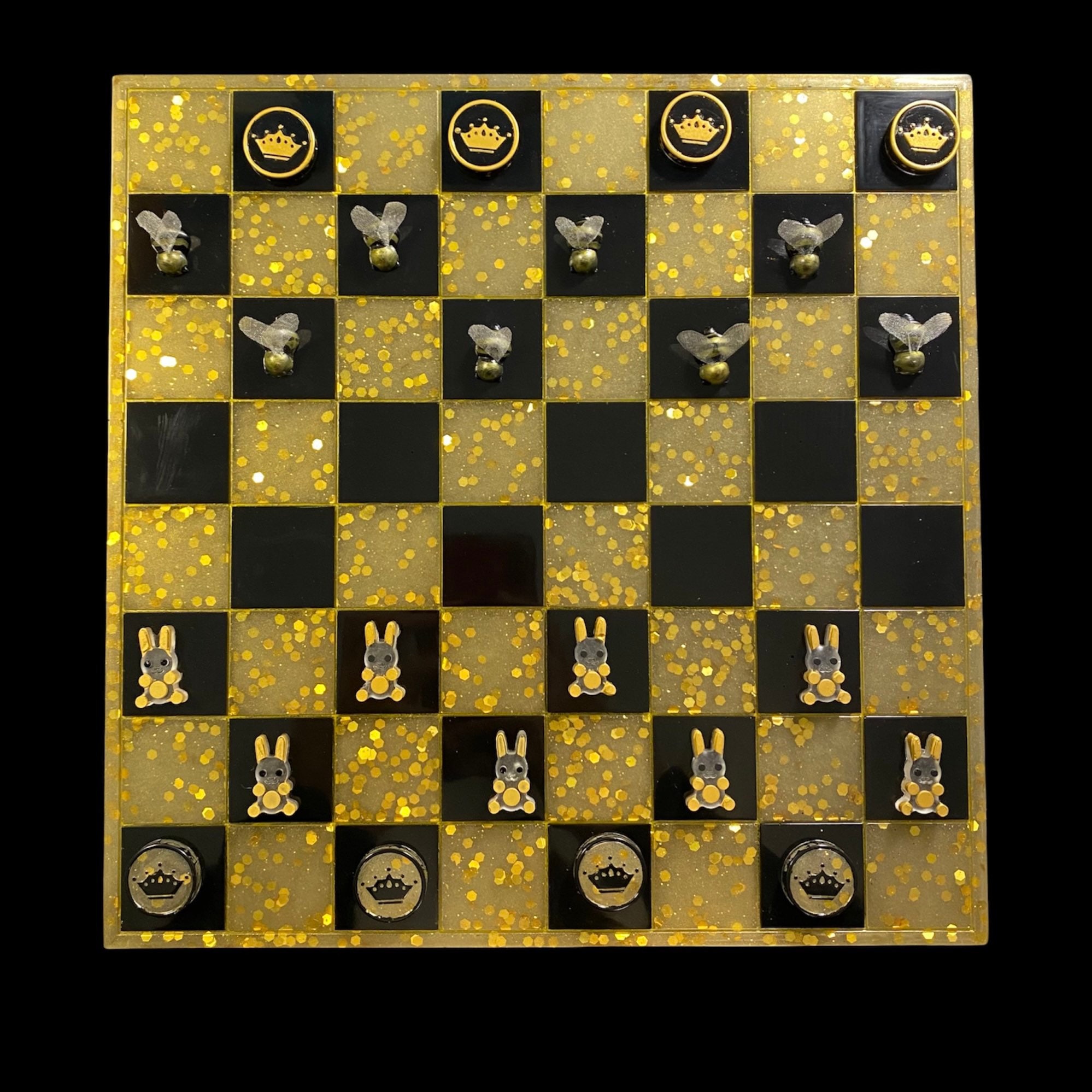 Checkers Set Including Board and 24 Game Pieces 2 Colors 12 - Etsy