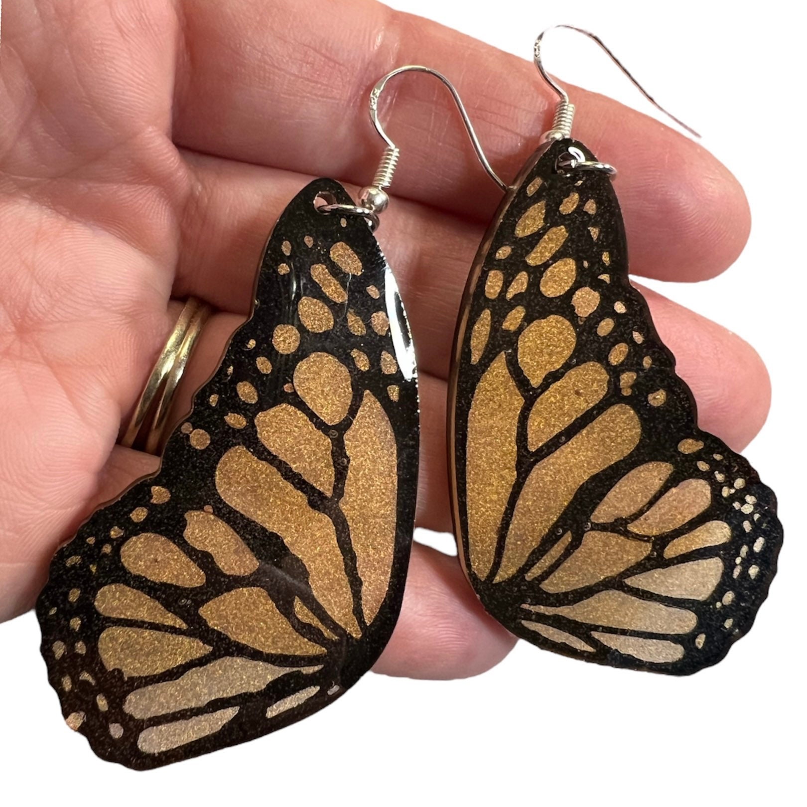 Monarch Butterfly Wing Earrings - Etsy
