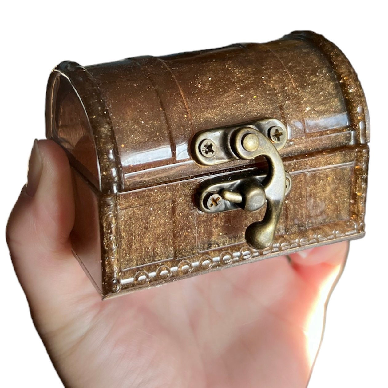 Pirate Gold Treasure Chest Box Made From Shatterproof Resin, With or ...