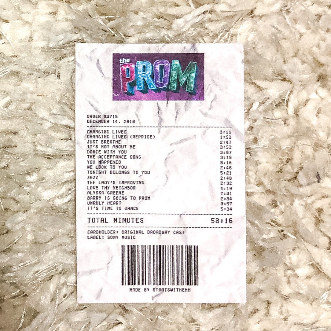 The Prom Album Receipt Sticker - Etsy