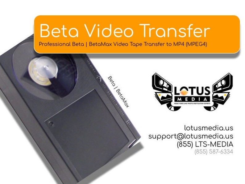 Beta, Betamax Video Tape Transfer Service, Digitization to Digital MP4 ...