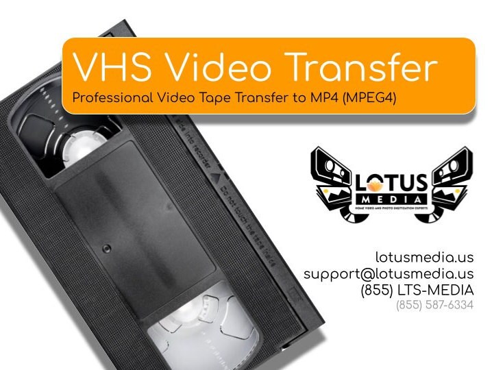 VHS Video Tape Transfer Service, Digitization to Digital MP4 (MPEG4 ...