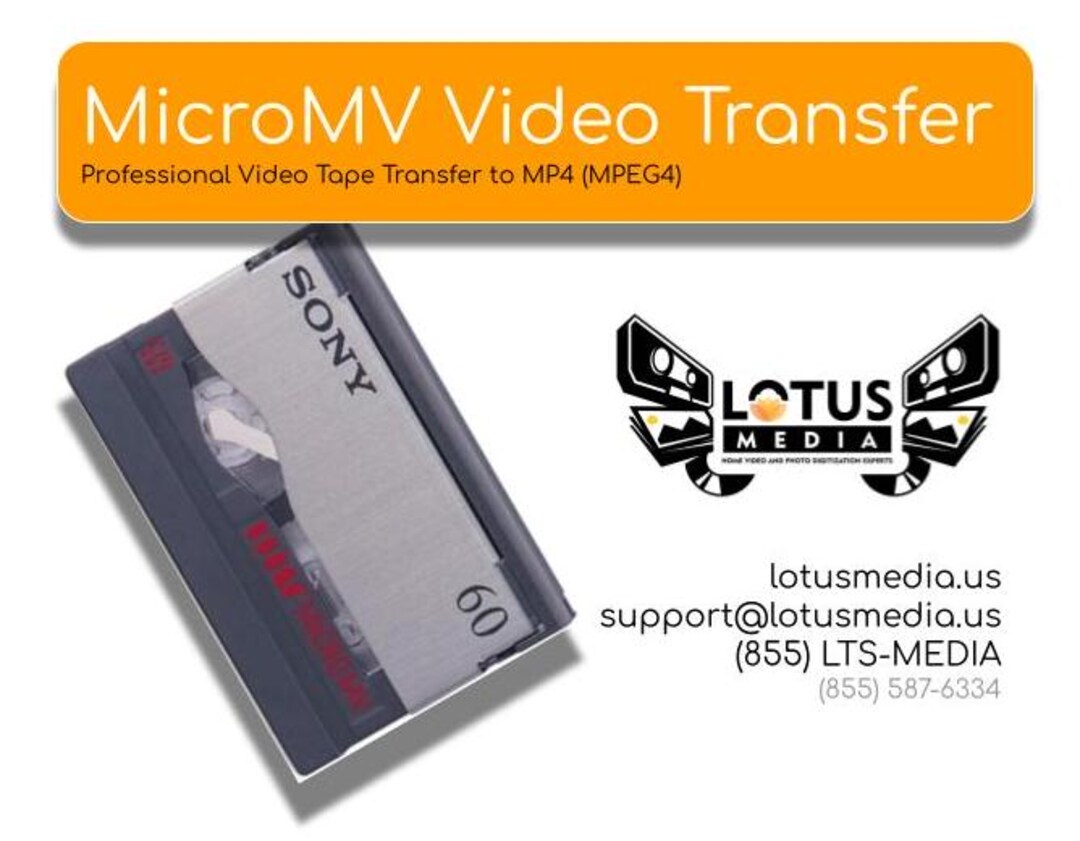 Sony Micromv Micro MV Video Tape Transfer Service, Digitization to ...