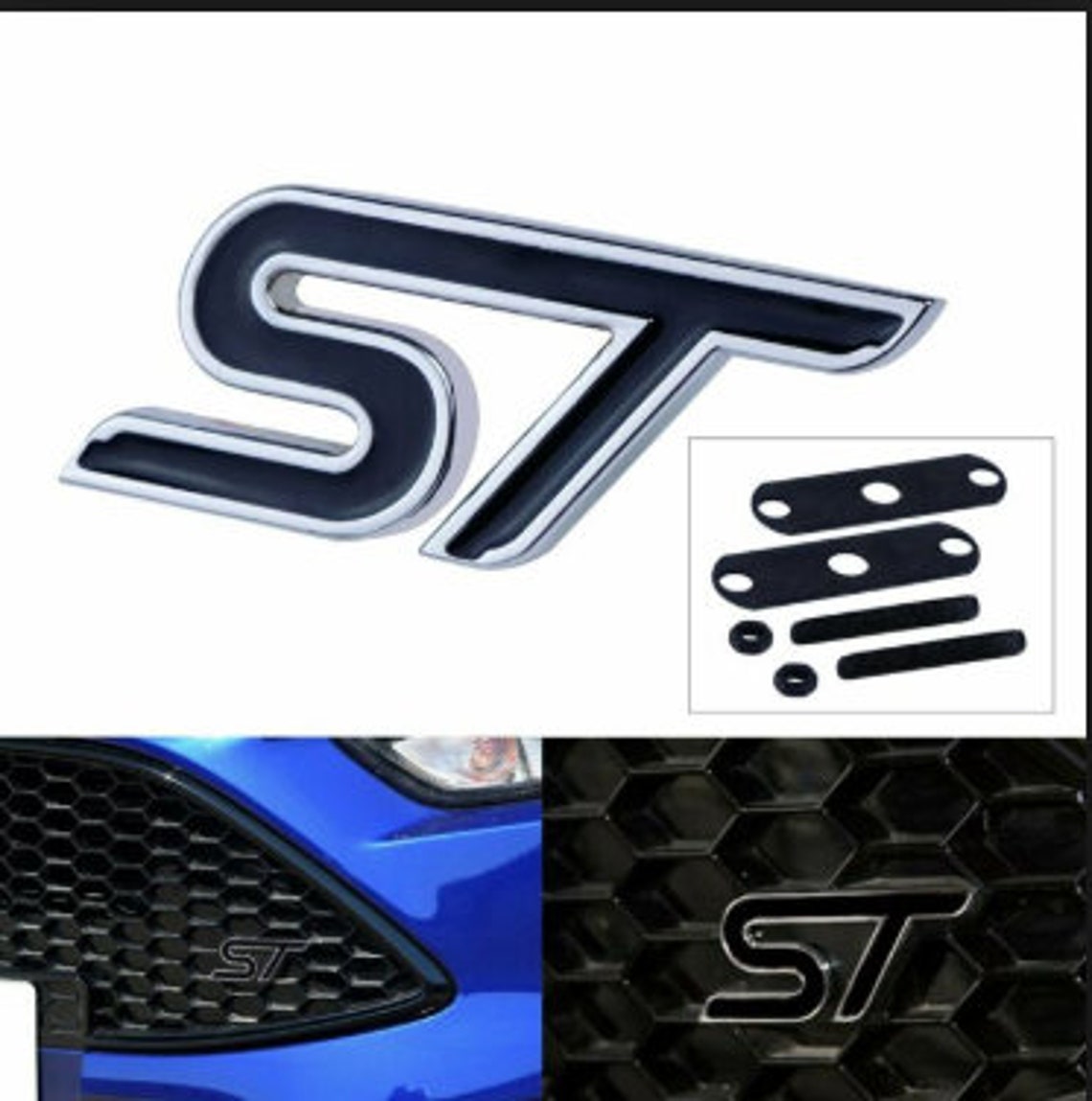 ST Front Grille Badge Black for Ford | Etsy