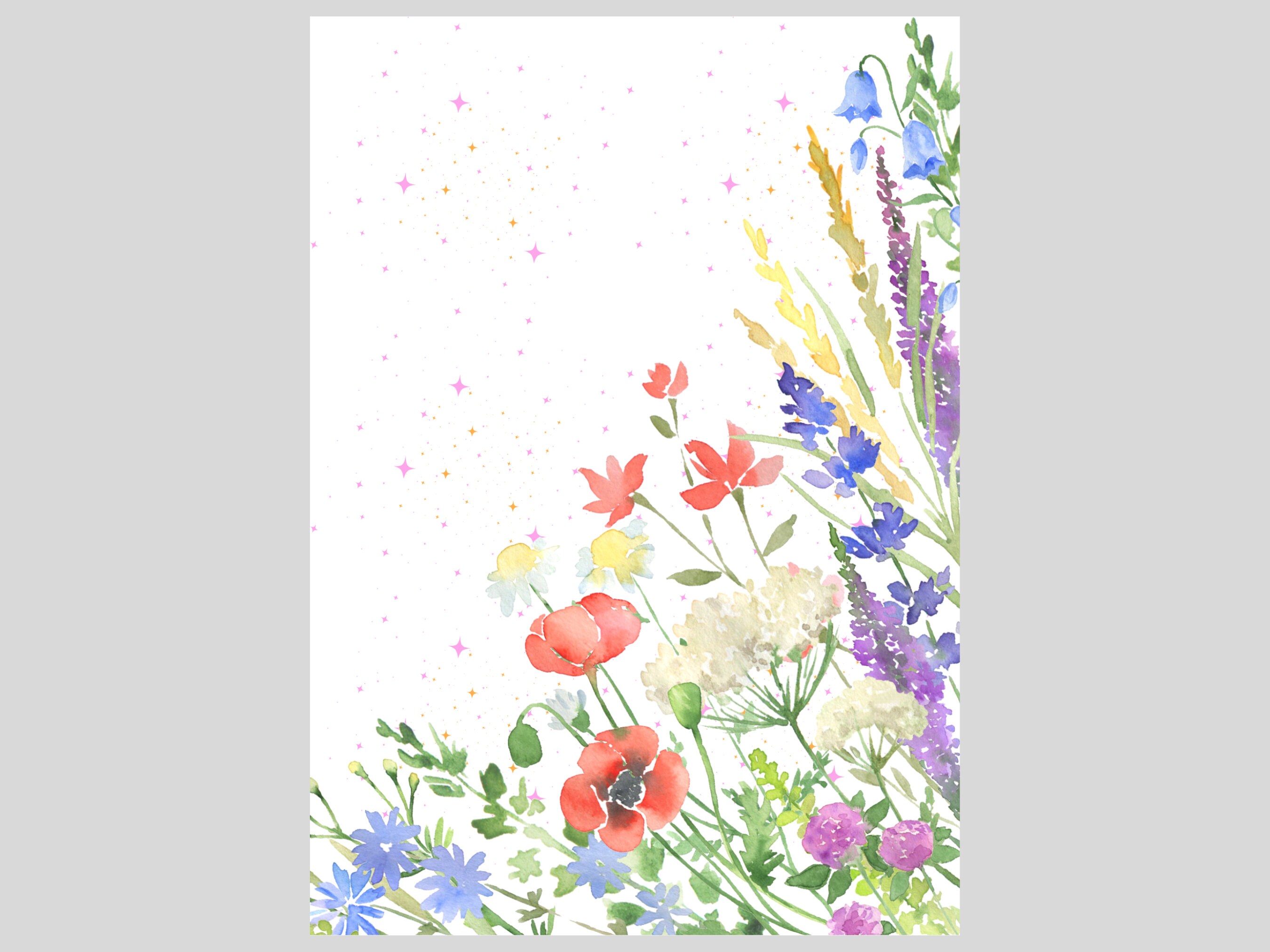 Purple Floral Name Plate, Flowers, Set of 3, Digital Download, Baby ...