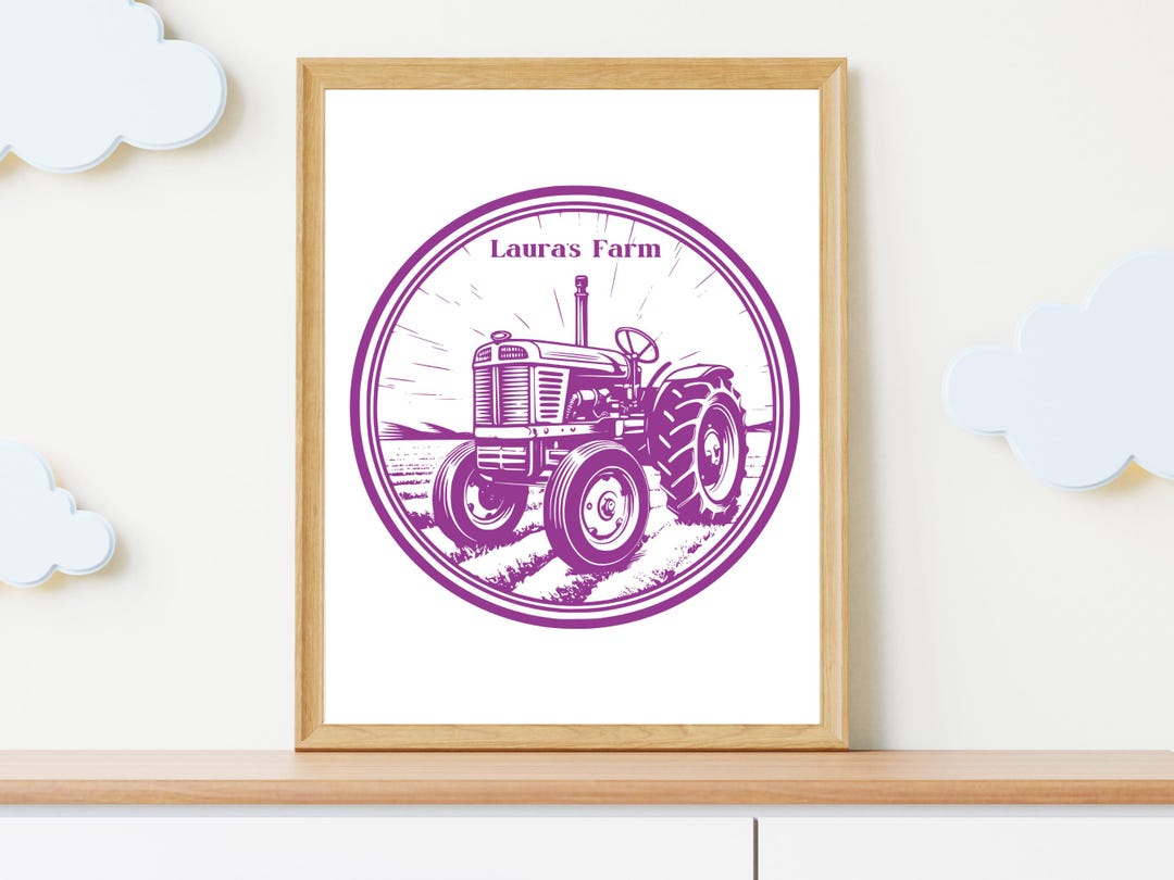 Tractor, Name Plate, Custom, Farm, Farm Yard, Machinery, Farm Animals ...