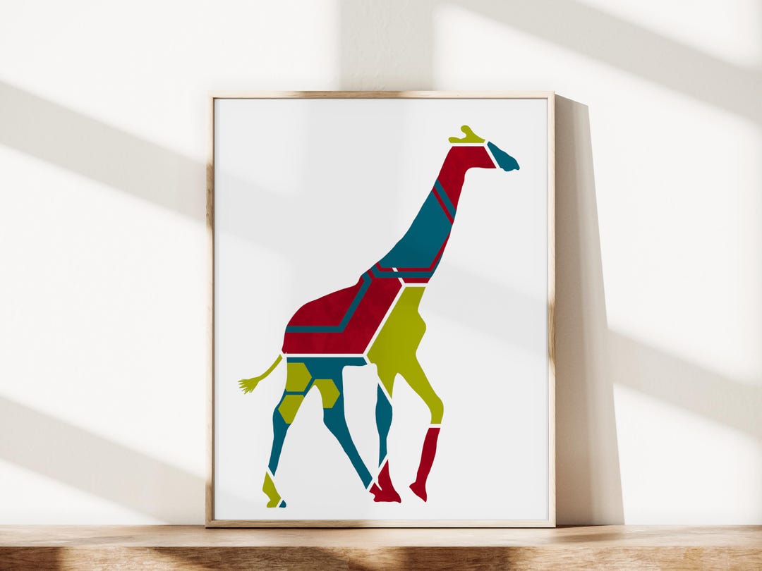 Giraffe Hexagon Printable Wall Art - Etsy