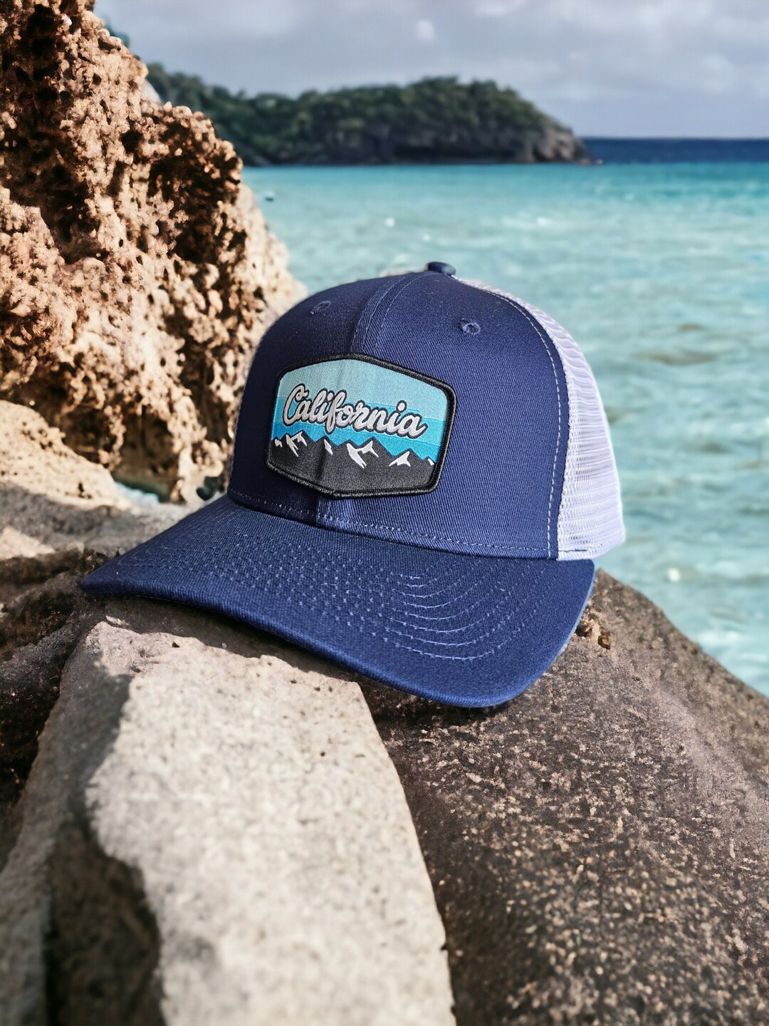 California Trucker Hat Mesh Back Snapback Cap California Woven Patch - Etsy