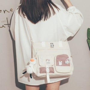 Cute Handbag/crossbody Canvas Bag/student Shoulder Bag/vintage - Etsy