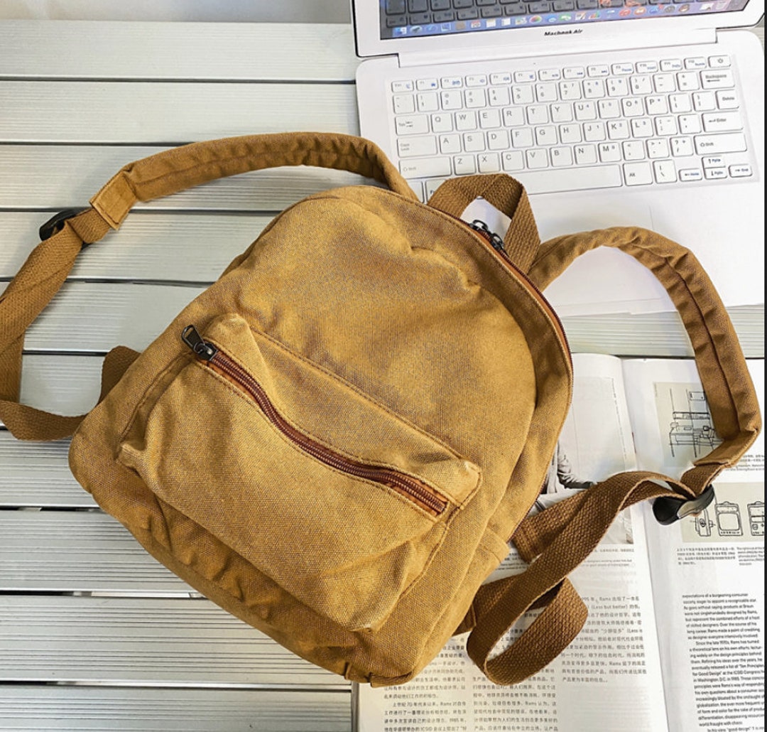 2022 New Mini Book/canvas Bag/canvas Backpack/vintage Canvas - Etsy