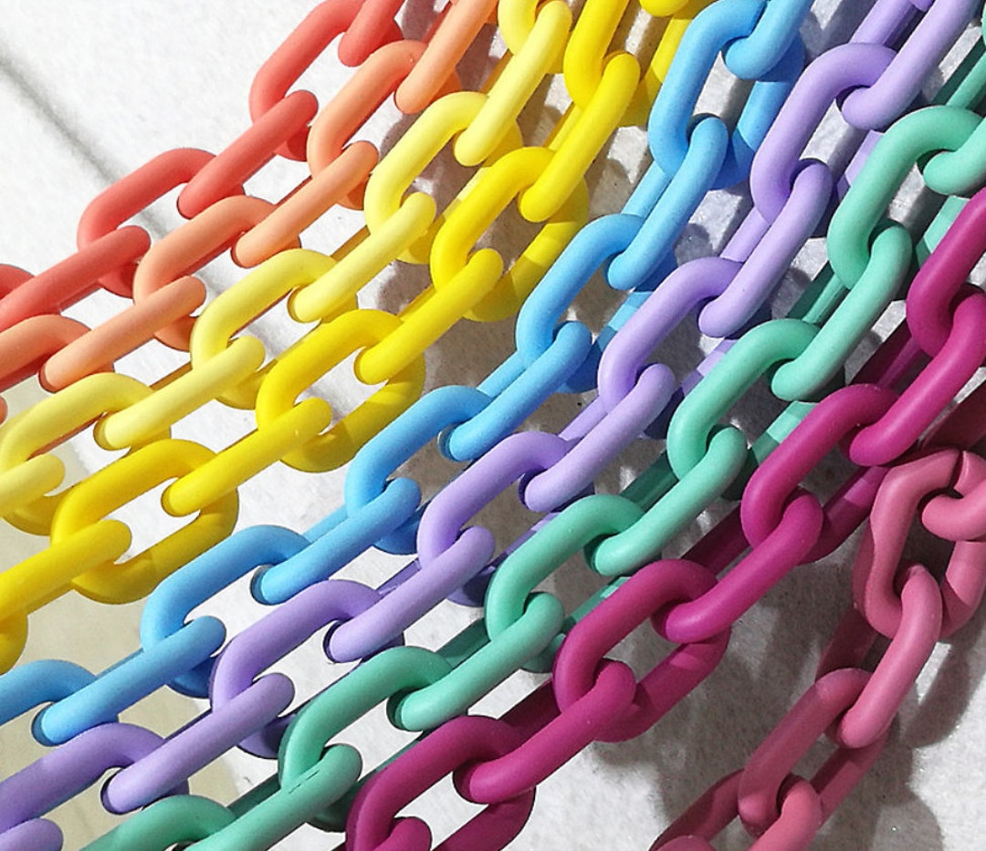 100pcs/color Acrylic Chain Buckle/acrylic Opening Can Be Set - Etsy