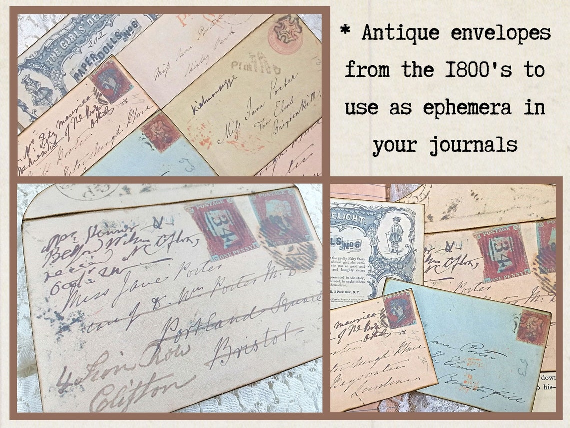 Antique 1800's Envelopes, Instant Digital Download, Printable Folding ...