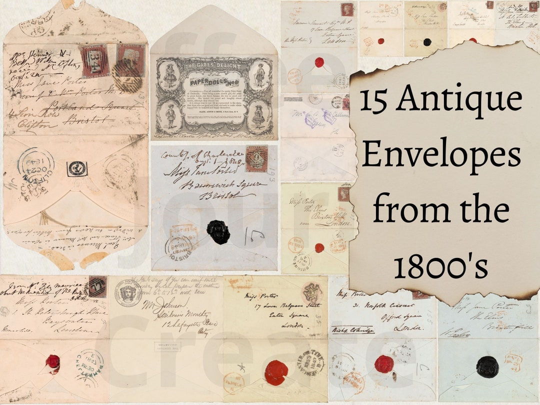 Antique 1800's Envelopes, Instant Digital Download, Printable Folding ...