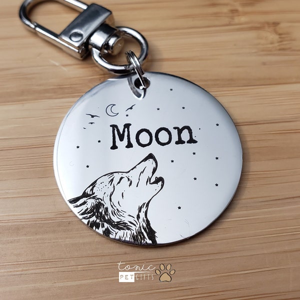 Moon Dog Tag - Etsy