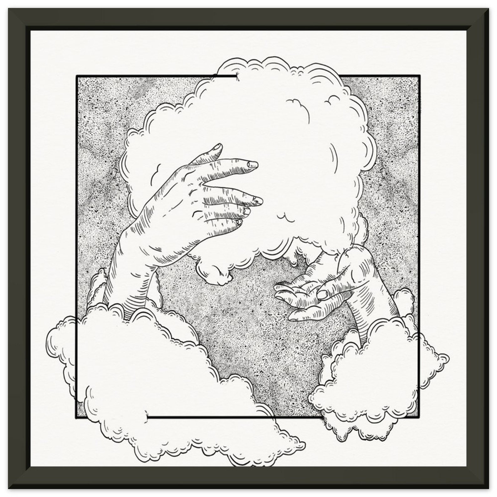 Cloud Hands Museum-quality Matte Paper Metal Framed Poster - Etsy