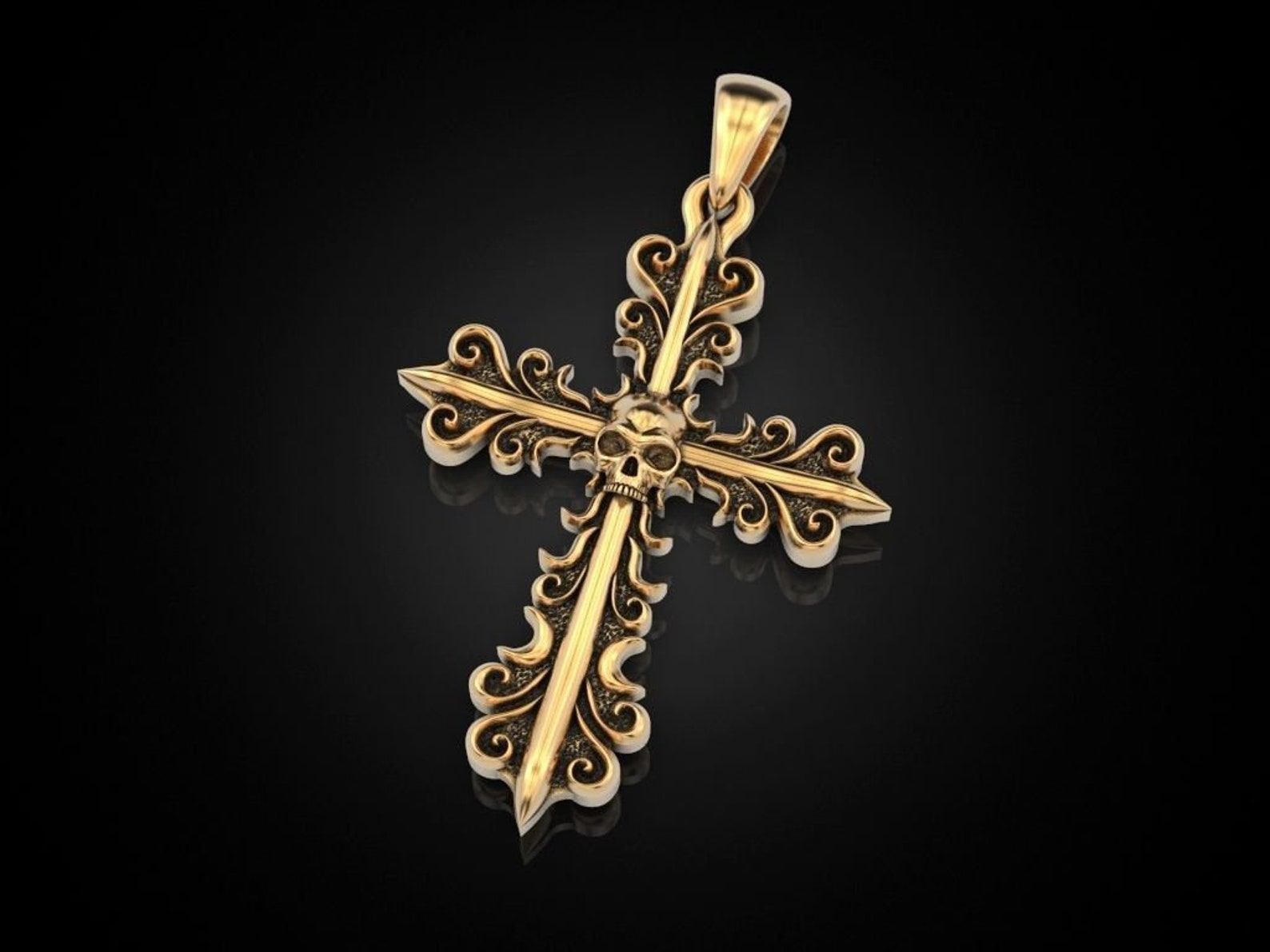 14K Yellow Gold Armenian Cross Pendant Traditional Armenian Cross ...