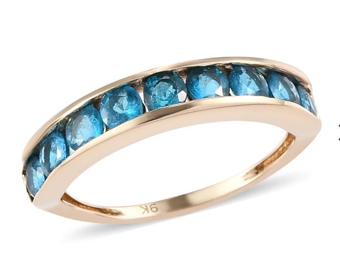 Stacking London Blue Topaz Eternity, Dainty Ring, Gift Idea, Minimalist ...