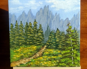 Acrylic Painting Path Painting on Canvas Forest Woods - Etsy