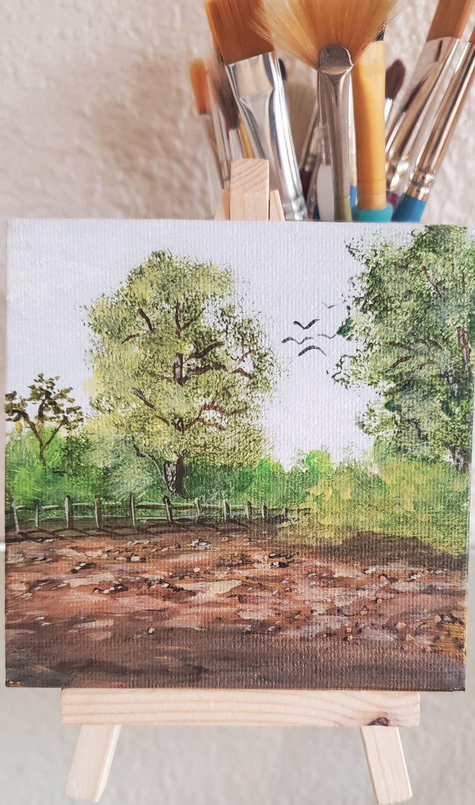 Mini Painting , Small Painting , Landscape Acrylic Painting , Canvas ...