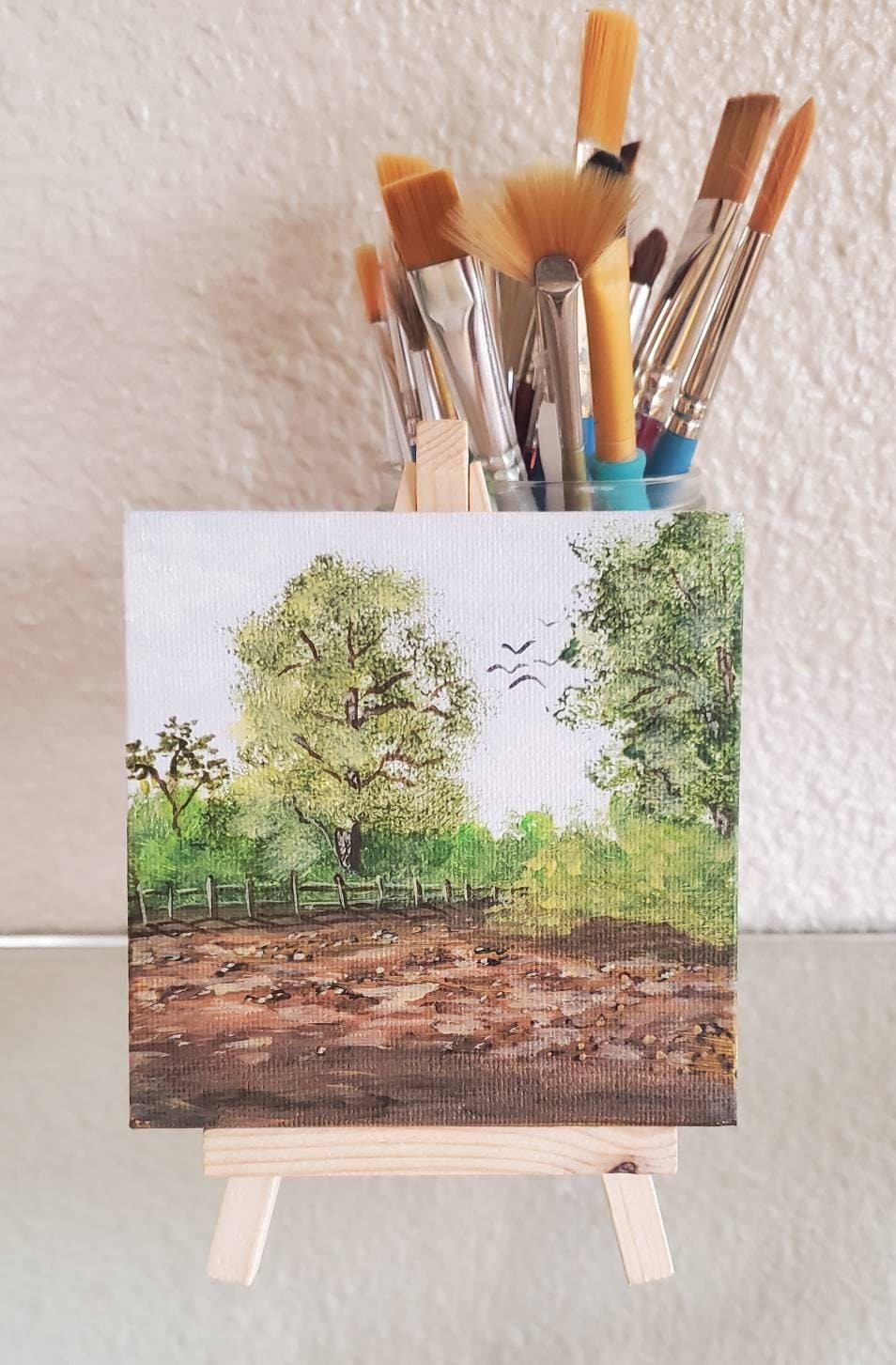 Mini Painting , Small Painting , Landscape Acrylic Painting , Canvas ...