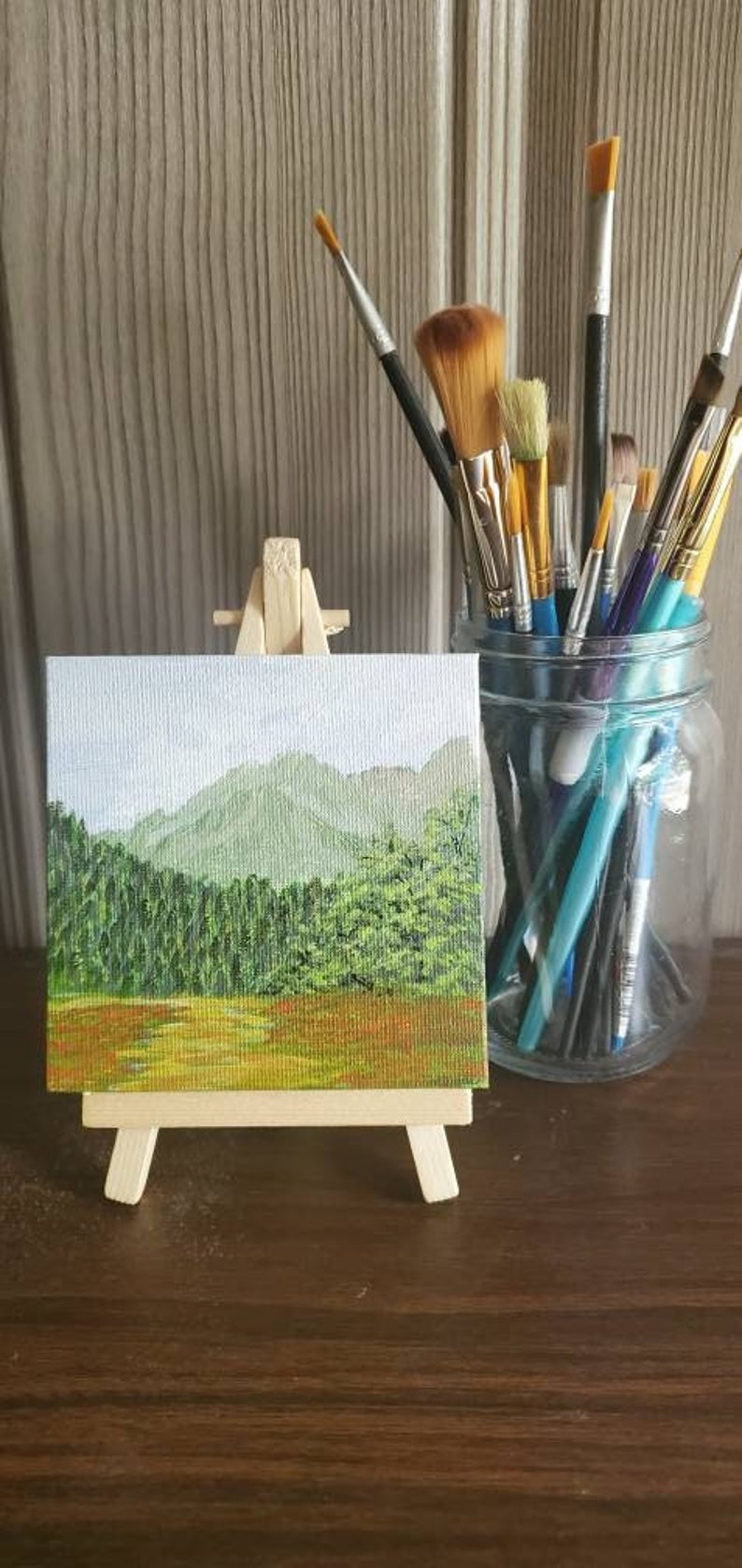 Mini Painting , Small Painting , Landscape Acrylic Painting , Canvas ...