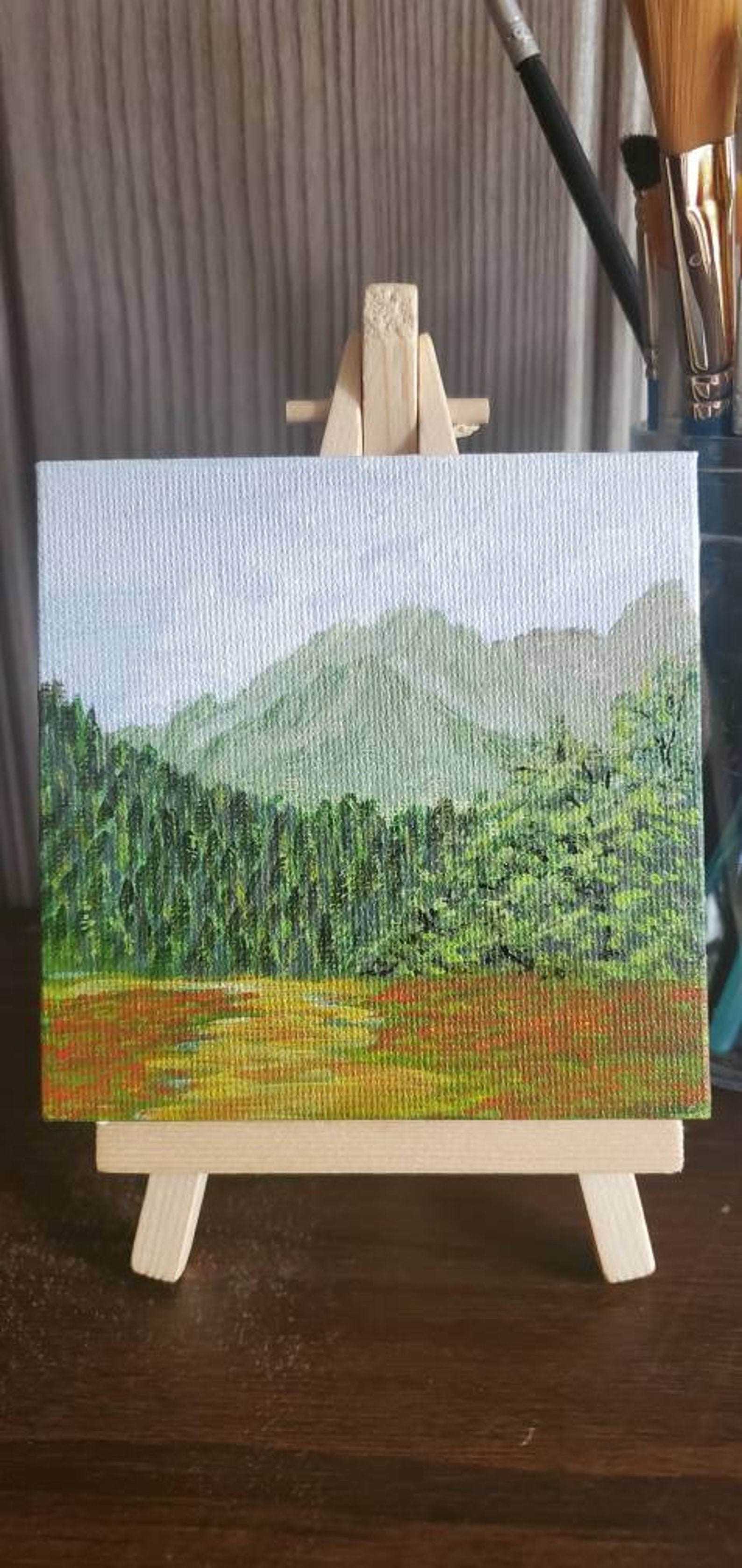 Mini Painting , Small Painting , Landscape Acrylic Painting , Canvas ...