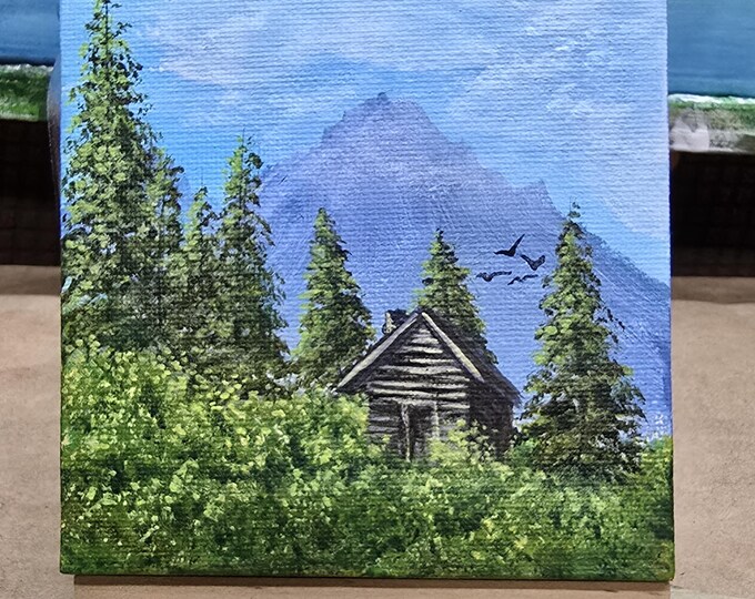 Mini Painting , Landscape Acrylic on Canvas , Original Art Wall, Nature ...