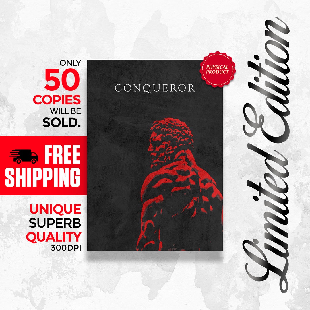 Stoic Poster LIMITED EDITION Conqueror Hercules Inspirational ...